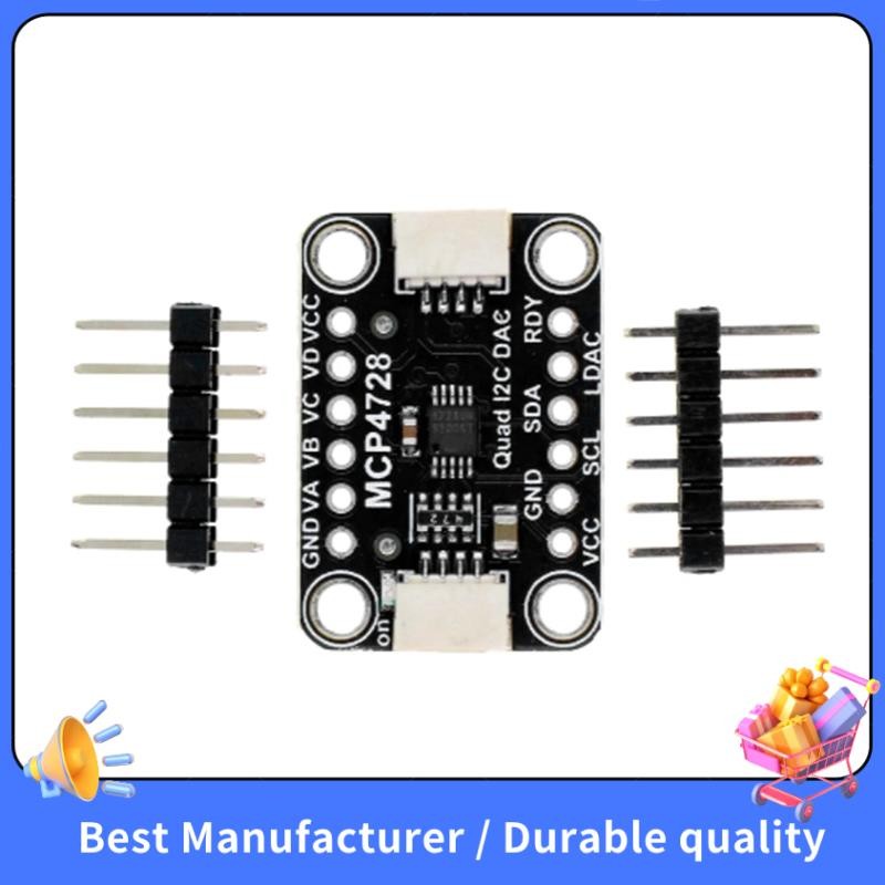 【NEW】MCP4728 Quad Output Sensor Module with EEPROM Module Compatible with STEMMA QT Qwiic ...