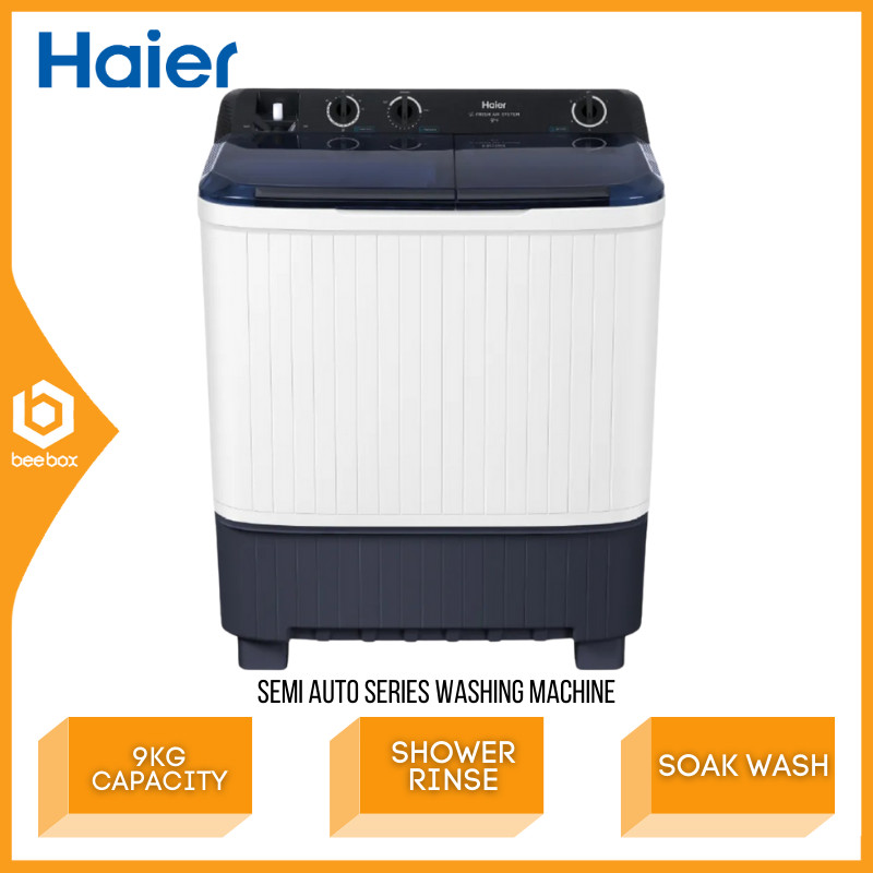 Haier 9KG Semi Auto Series Washing Machine HTW90-M1217 Soak Wash Air ...