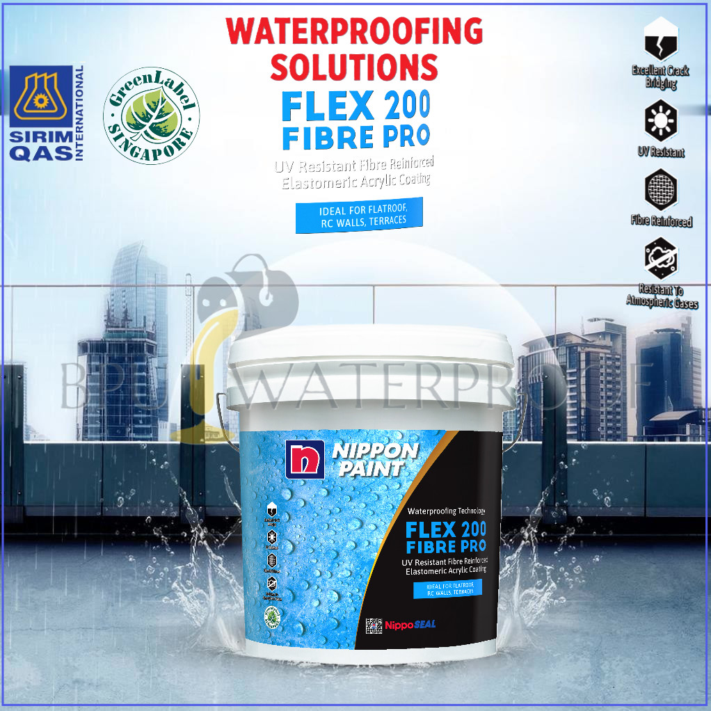 Nippon Waterproofing NippoSEAL Flex 200 Fibre Pro 20KG / Roof ...