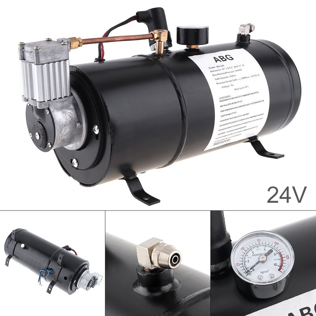 Universal 24V 150 PSI Air Horn Compressor Tank Pump for Air Horn / Air ...