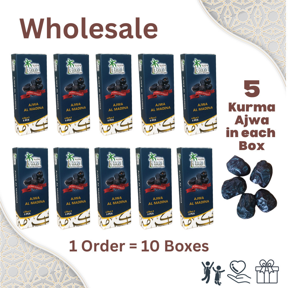 (Wholesale) 10 Boxes Ajwa VIP | 5 Kurma Ajwa in each box | IFTAR ...