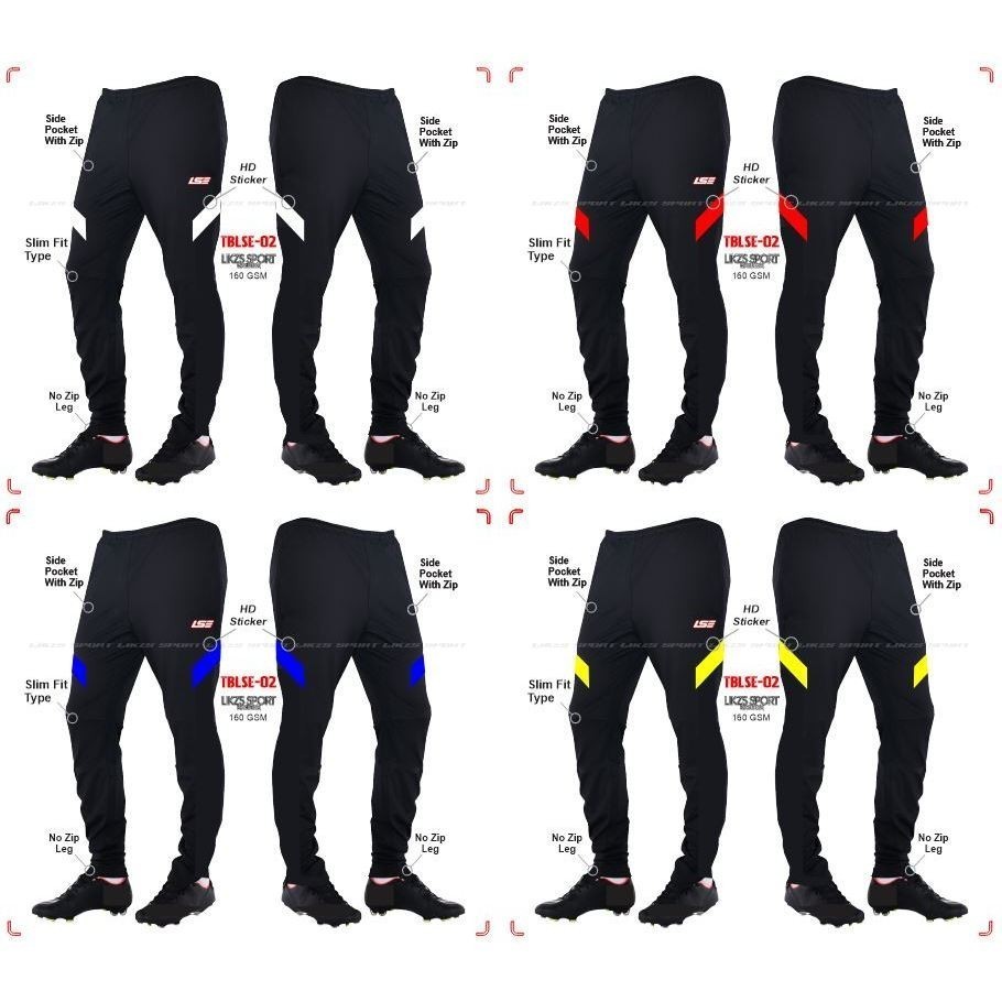 Myra Sport TB LSE-02 Track Bottom Pants Seluar Panjang Slim Fit Warm Up ...