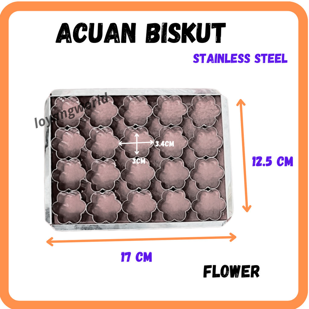 Acuan Biskut Kembar Biscuit Link Cutter Cookies Cutter Mazola Mama ...
