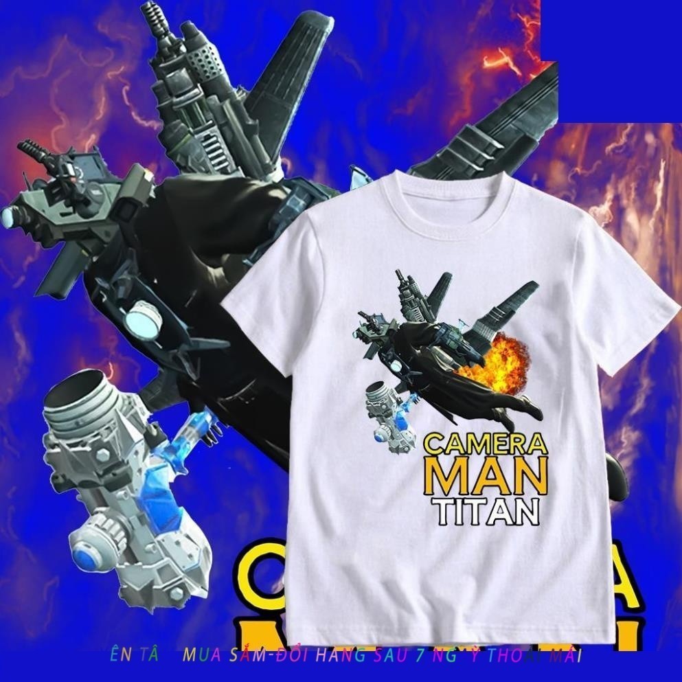 Hot Titan Cameraman Fighting Skibidi Toilet Monster Camera T-shirt for ...