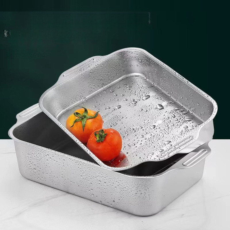 Stainless Steel Tray Food Tray Grill Steam Pan Buffet Tray Bekas Buffet ...