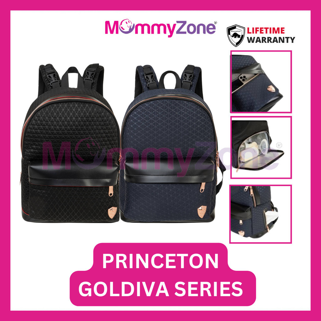Princeton - Goldiva Series Beg Lampin / Diaper Bag (Black / Royal Blue ...