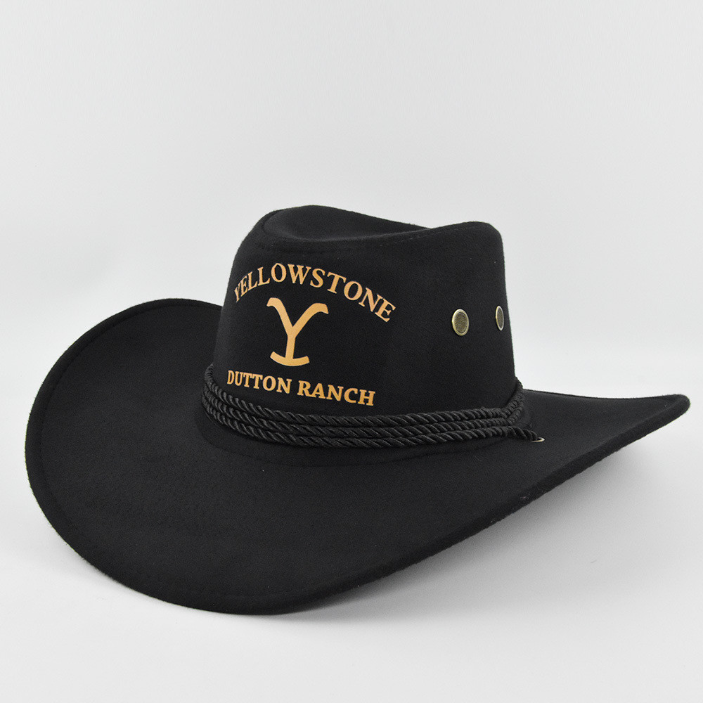 European and American YELLOWSTONE curved brim cowboy hat retro jazz hat ...