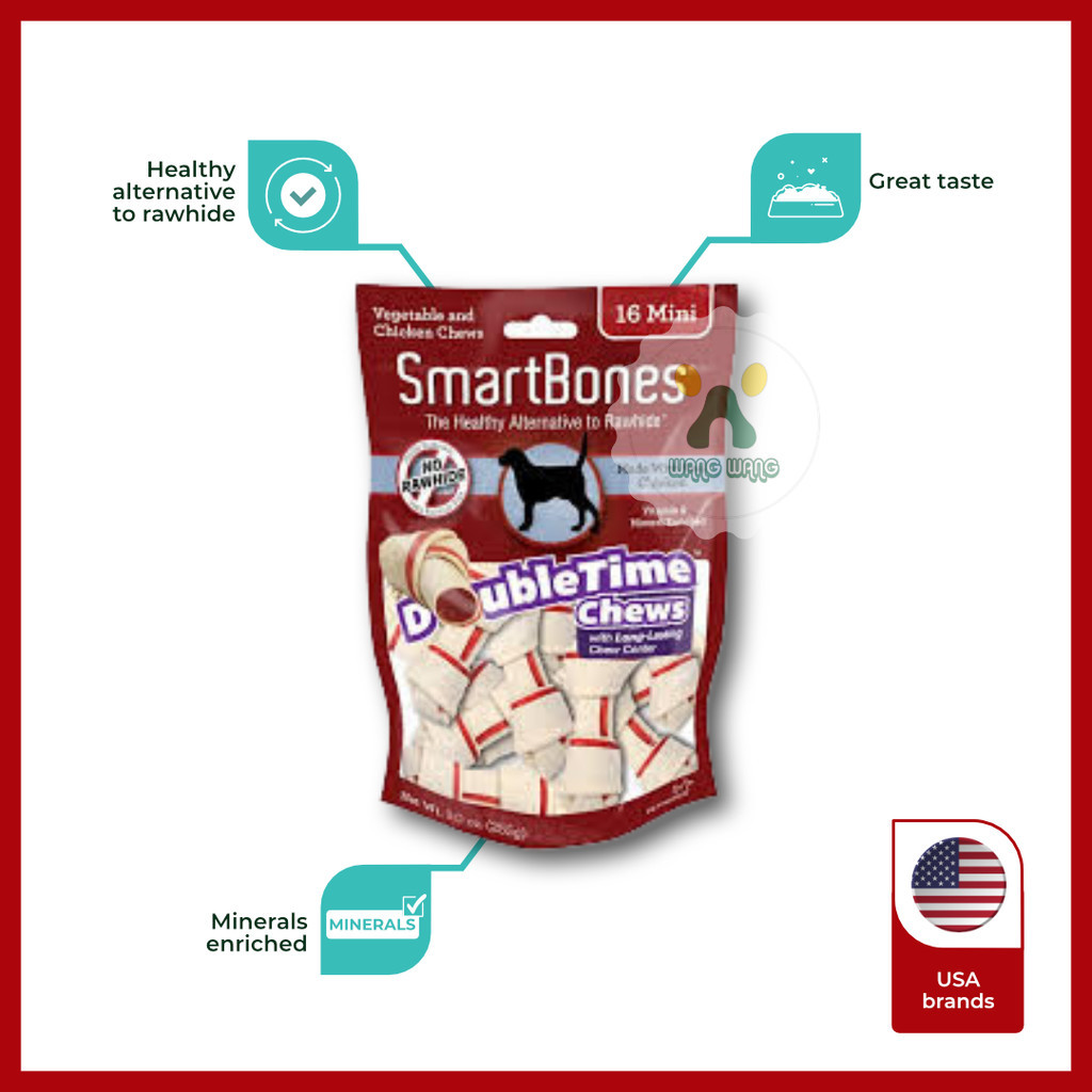SMARTBONES Doubletime Chews Chicken Mini Dog Treats 16PCS | Shopee Malaysia