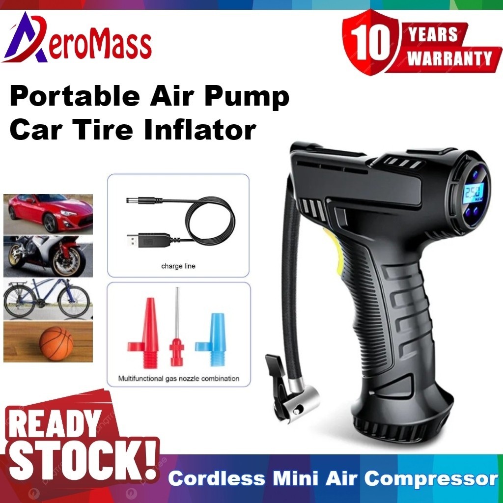 Air Pump Compressor Angin Pump Air Pam Tayar Kereta 120W Pump Air ...