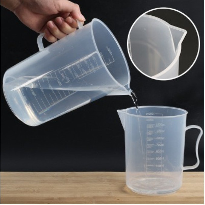 Transparent Measuring Cup Pour Spout Kitchen Jug Laboratory Plastic ...