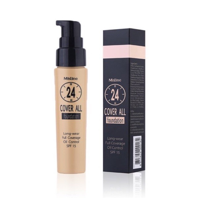 100%Ori Mistine 24Hours Cover All Foundation 25g | Shopee Malaysia