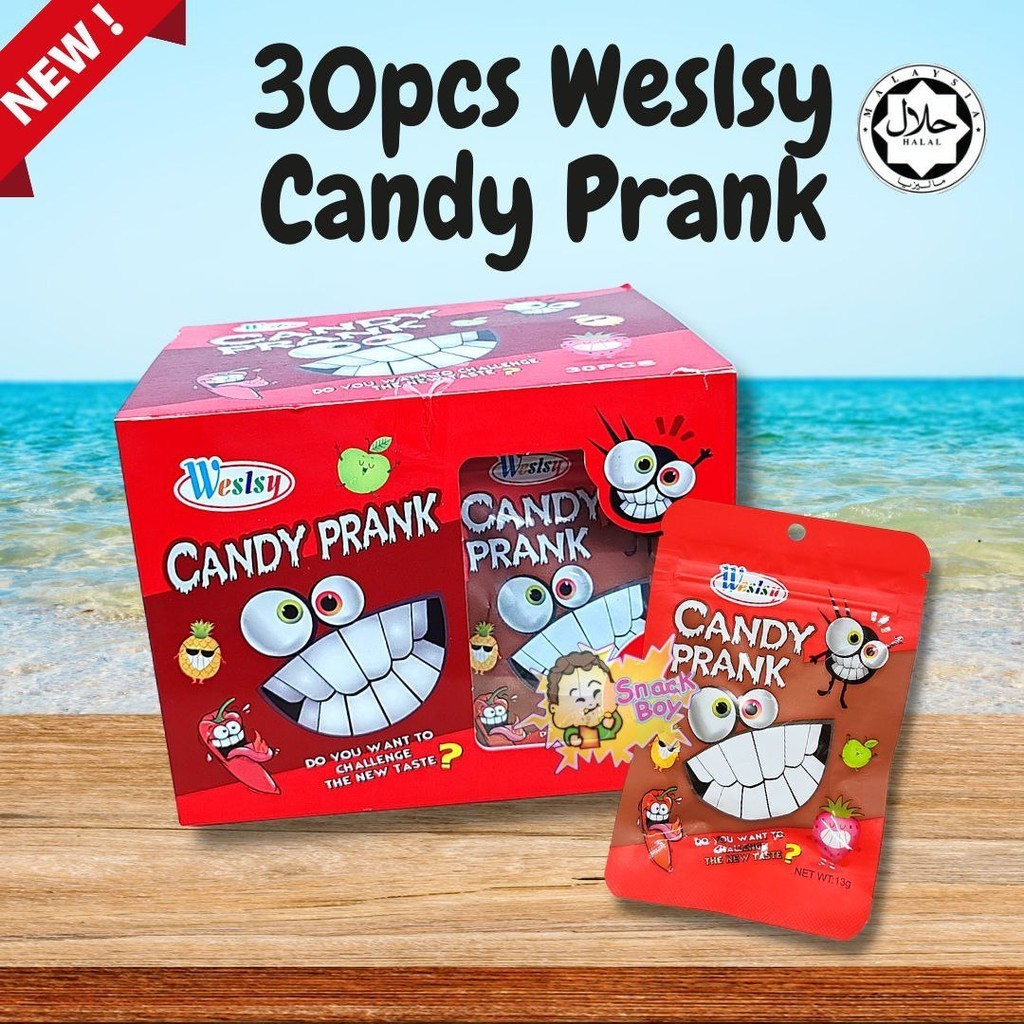30pcs Weslsy Candy Prank Gula individual Pkt Chili Flavour and Fruits ...