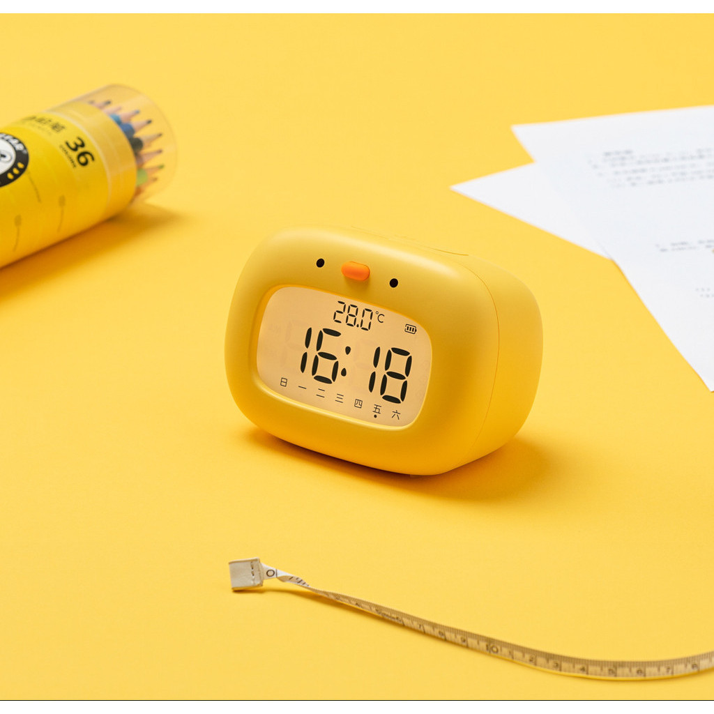 Fanncy Cartoon Duck Kids Alarm Clock Night Light Students Cute Kawaii ...