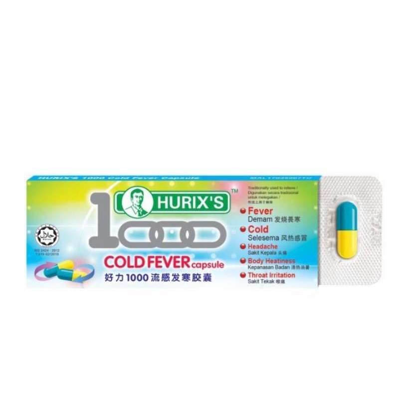 Hurix's 1000 Cold Fever Capsule (6 Capsules) | Shopee Malaysia