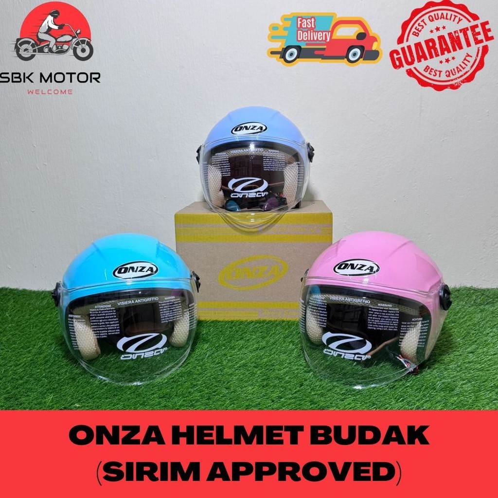 ONZA HELMET BUDAK K1 FOR HELMET KID (SIRIM APPROVED) BABY BLUE MINT ...