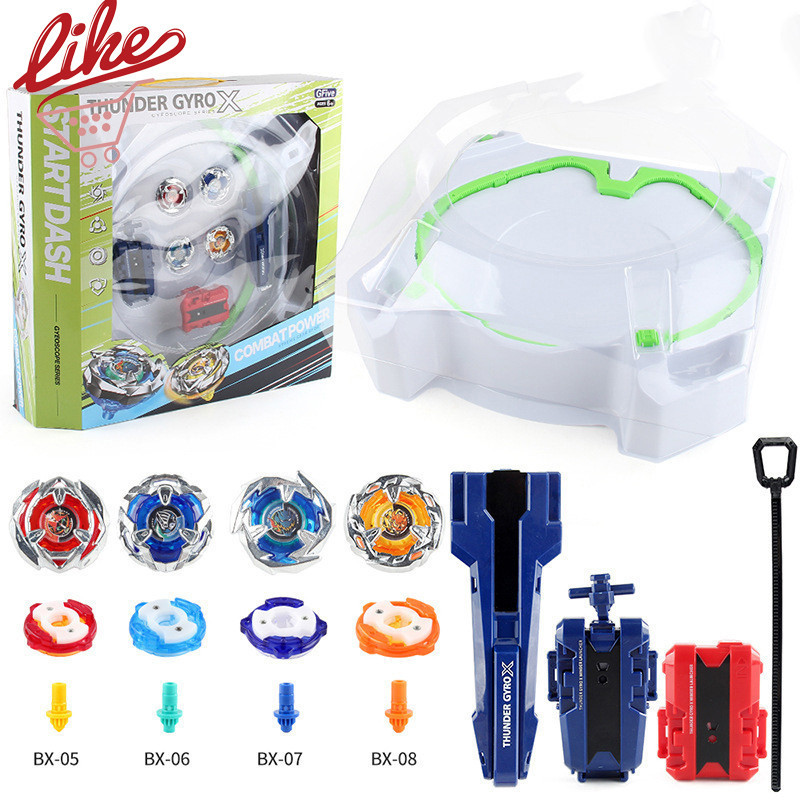 Gyro X Xtreme 4pcs BX Gyros with Launcher Grip Stadium Plate Box Set BX ...