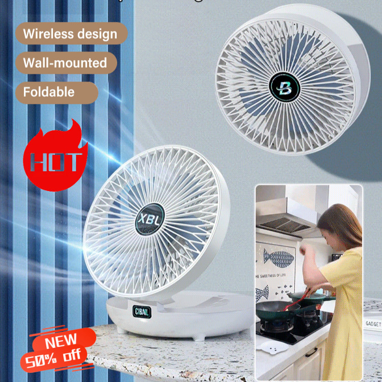 Portable Wall-mounted Electric Folding Fan | Shopee Malaysia