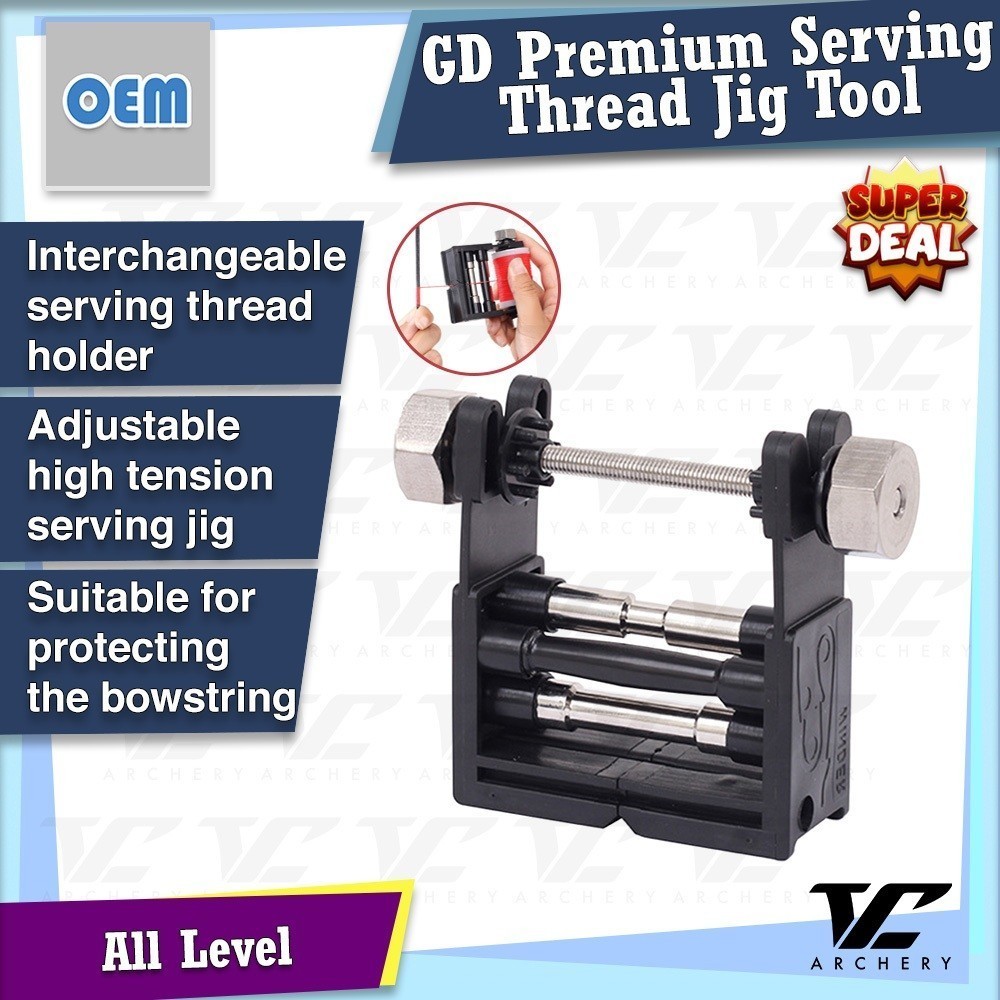 V Club Archery GD Premium Bow String Serving Jig - Adjustable Tension ...