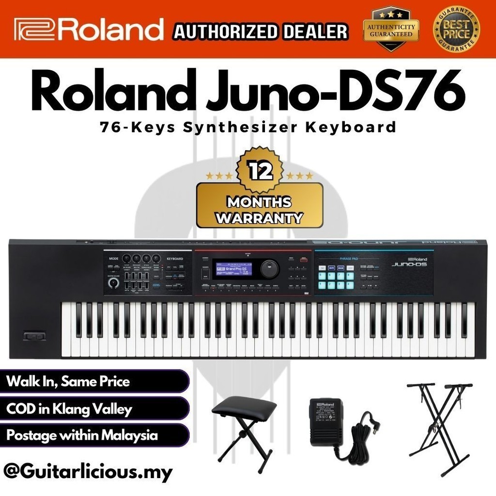 Roland JUNO-DS76 76-Keys Synthesizer Keyboard ( JUNO DS76 / Juno-76 ...