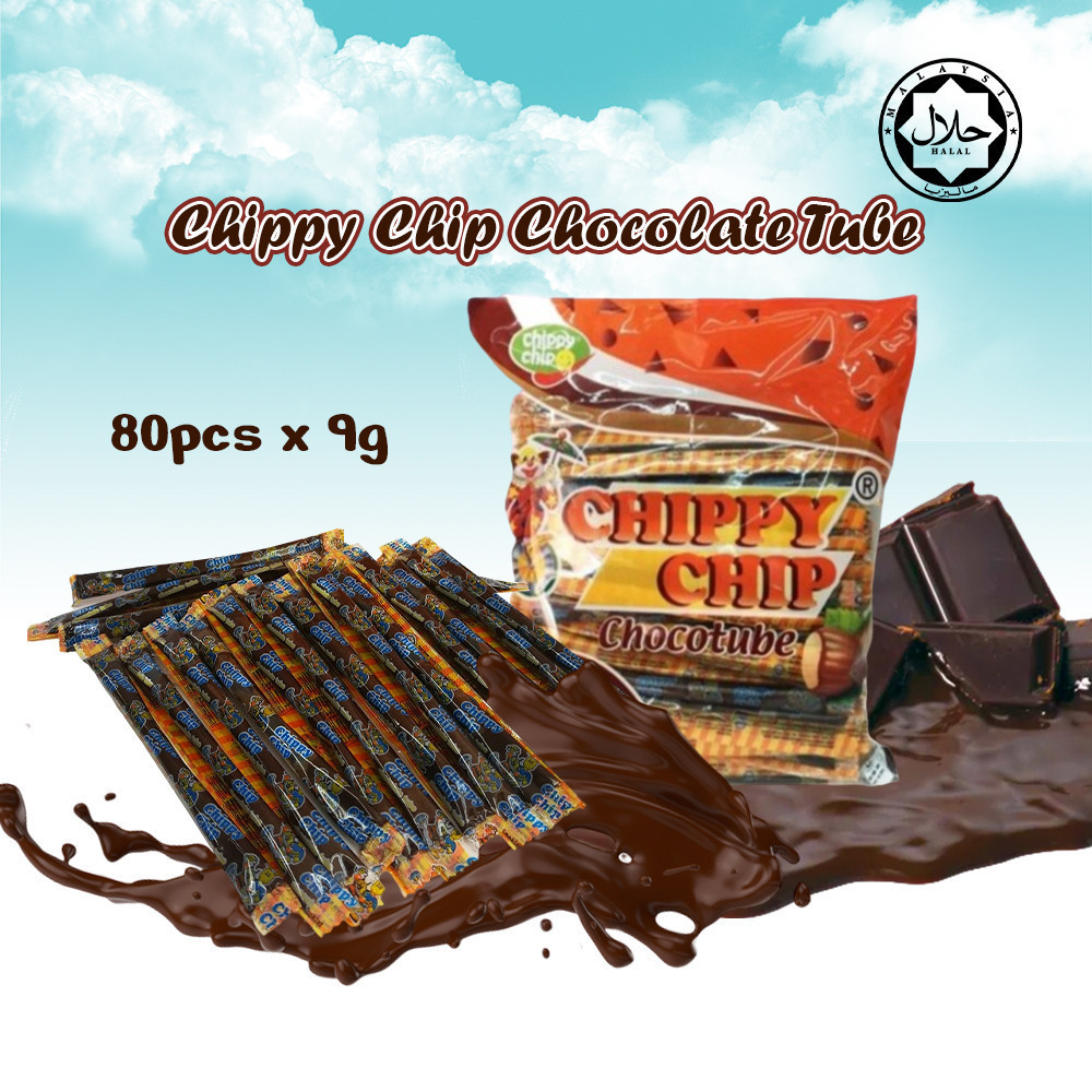 CHIPPY CHIP CHOCOLATE TUBE(1PACK / 80TUBE) | Shopee Malaysia
