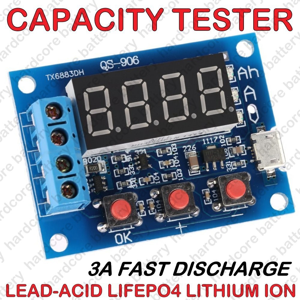 Battery power Capacity Tester 18650 li-ion lithium Lead-acid Discharge ...