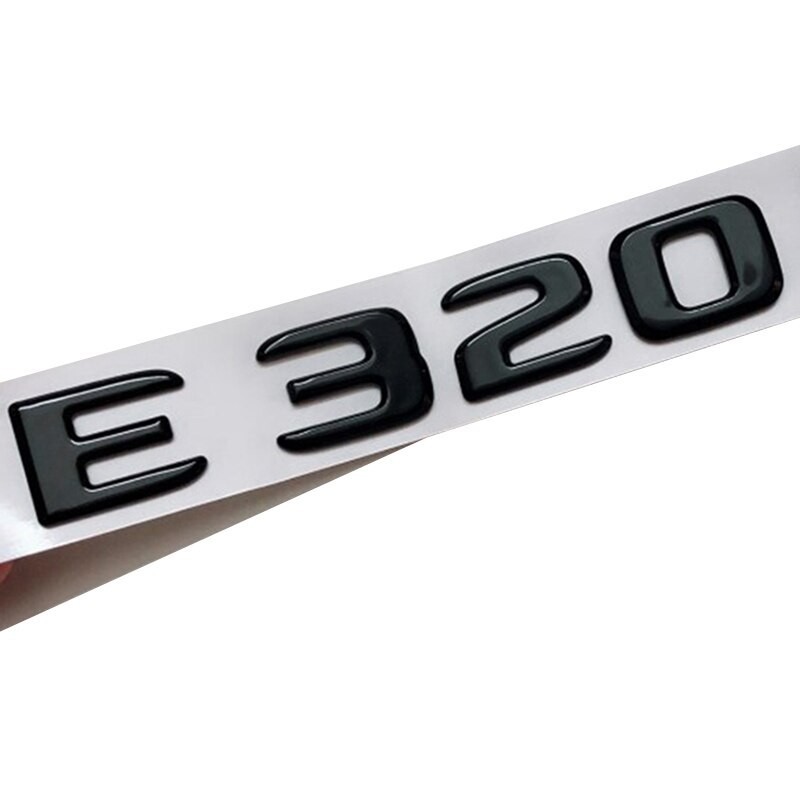 AI 3d ABS Black Logo E320 Letters Car Trunk Badge 4MATIC Emblem Logo ...