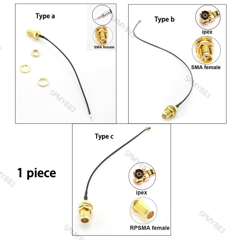 SMA Connector Cable Female to uFL/u.FL/IPX/IPEX UFL to SMA Female RG1.13 Antenna WiFi RF Cable ...