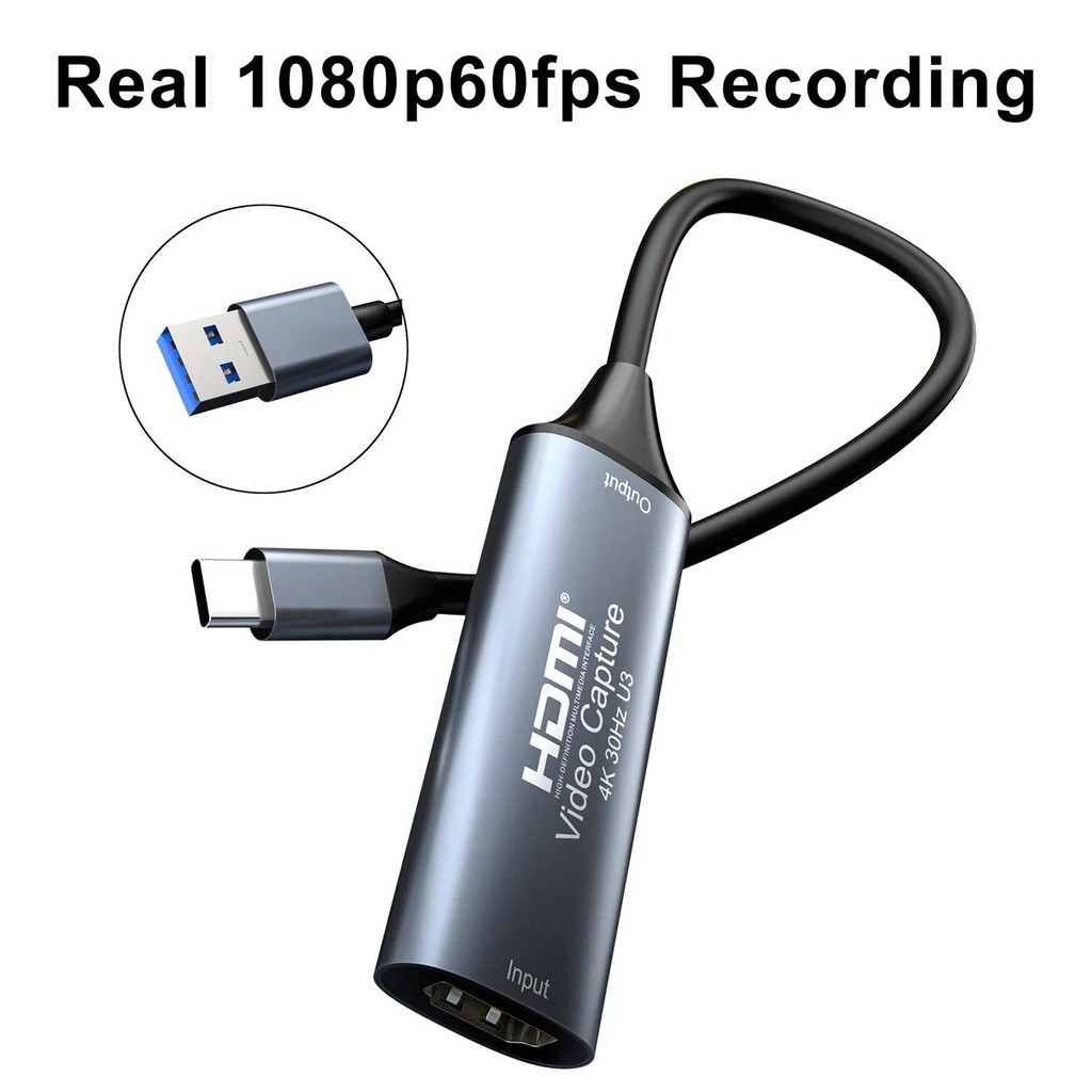 4K Type-C Video Capture Card 1080p 60fps USB 3.0 USB-C HDMI Game ...