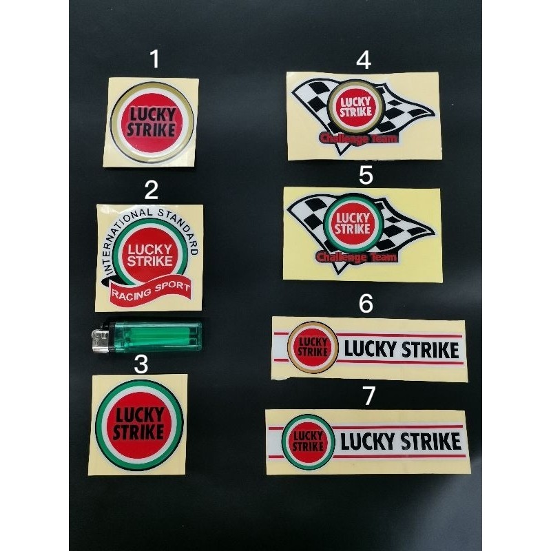 Lucky Strike Designs Sticker Cutting Overlapping(Reflective) | Shopee ...