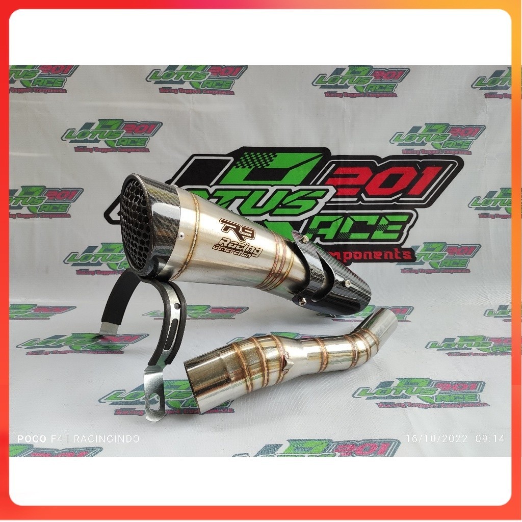 Pipe slip on Exhaust racing R9 h2 ss kawasaki z250 ninja mono ninja fi ...