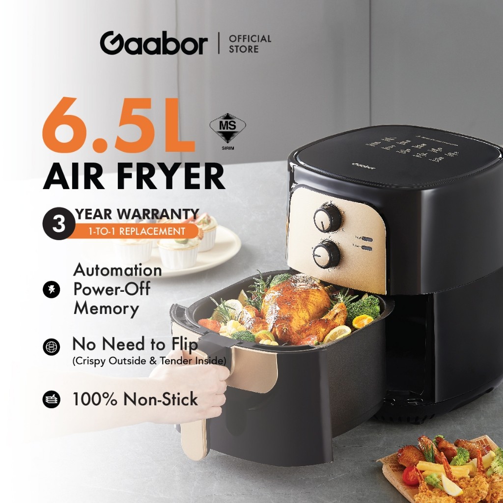Gaabor LiteLiving New 6.5L Air Fryer Super Large Capacity 1400W Non ...