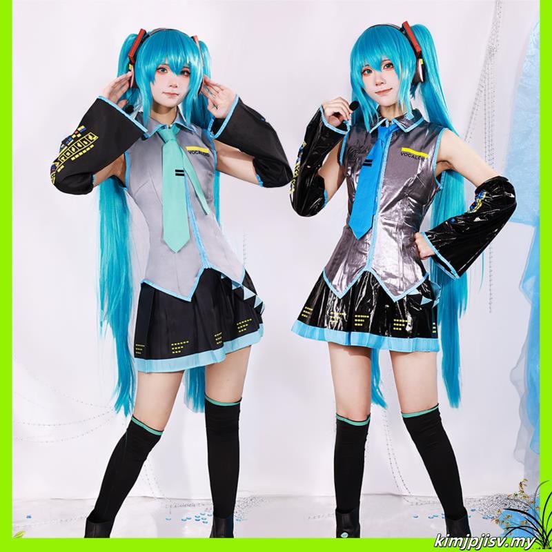 Vocaloid Miku Cosplay Wig Costume Japan Midi Dress Beginner Future Miku ...
