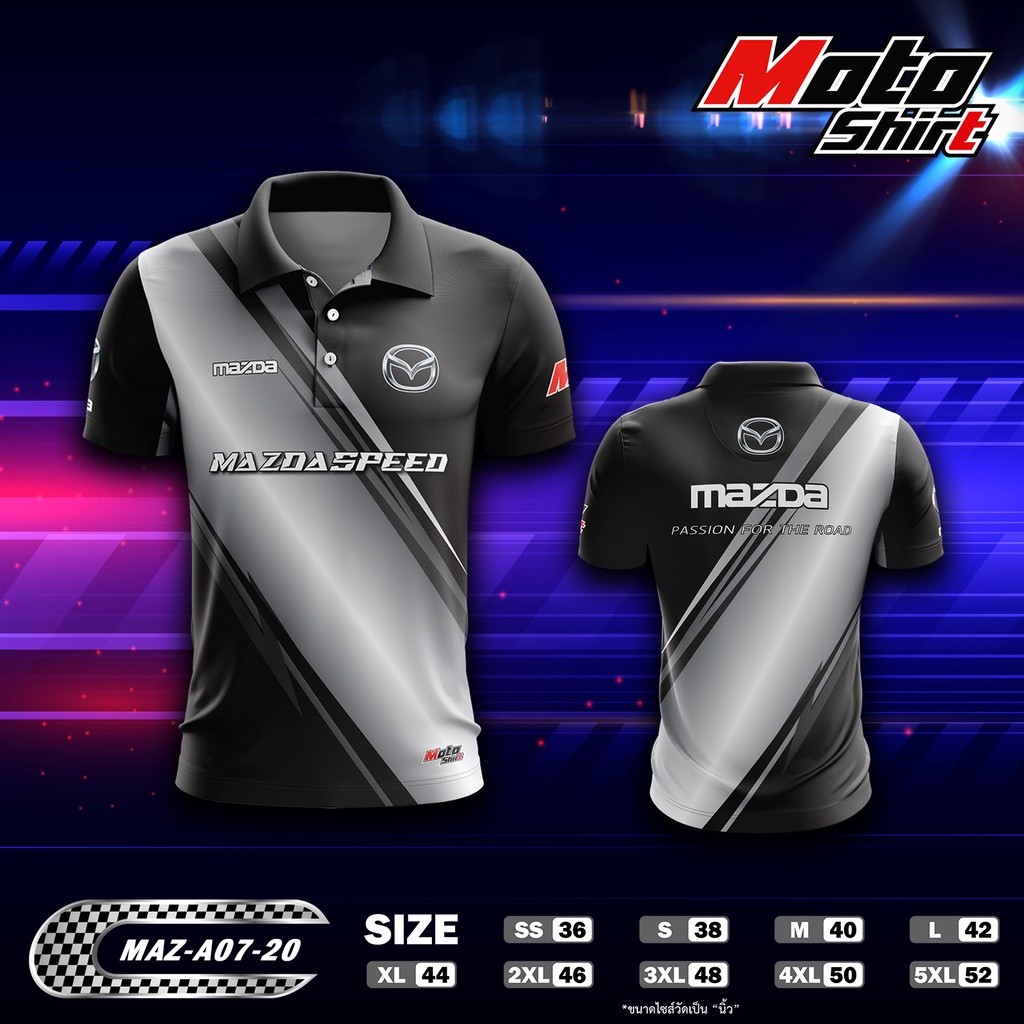 Mazda Sport Racing Jersey Collar Polo T-shirt | Shopee Malaysia