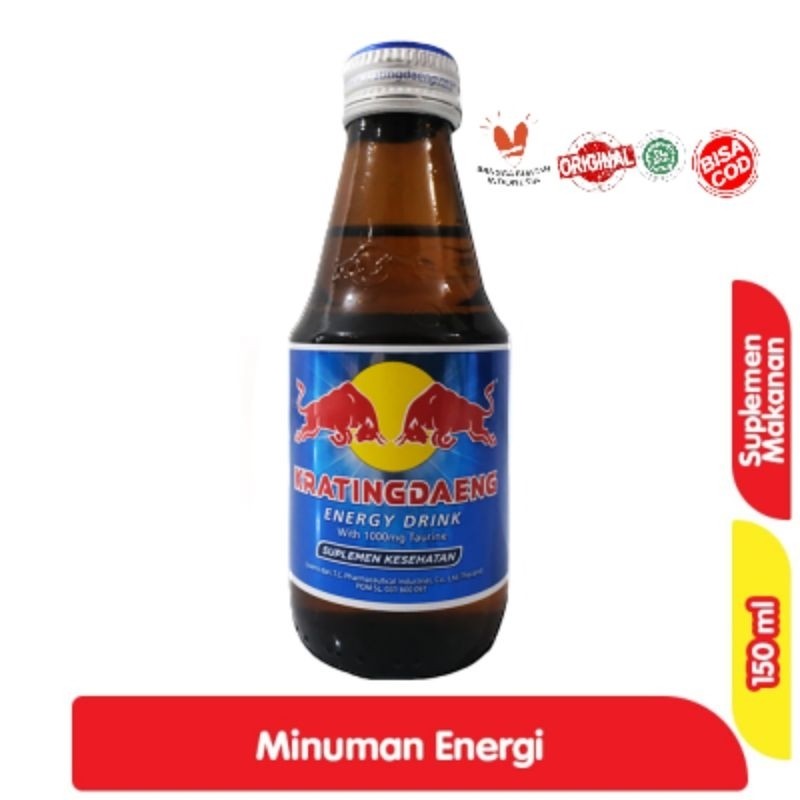 Kratindaeng Energy Drink Kemasan botol Kaca 150ml. | Shopee Malaysia