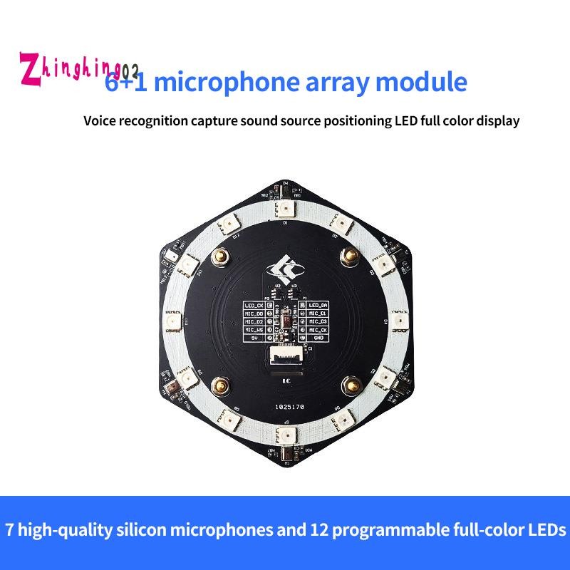 6+1 I2S Microphone Array Module Voice Recognition Programable RGB LED ...