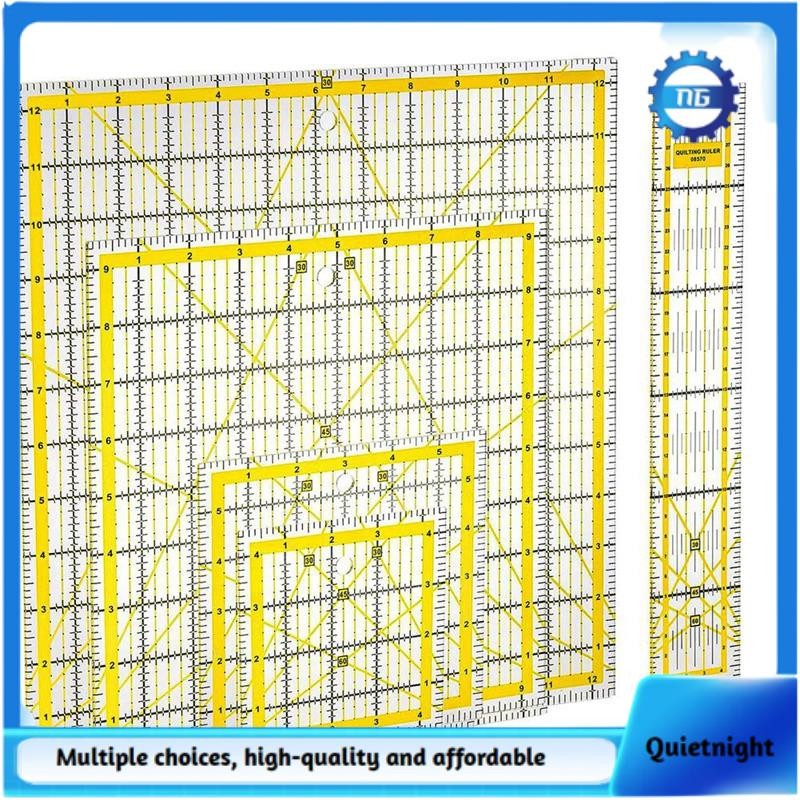 [Quietnight.my]5 Pack Acrylic Quilting Ruler Set Square Acrylic Quilter ...