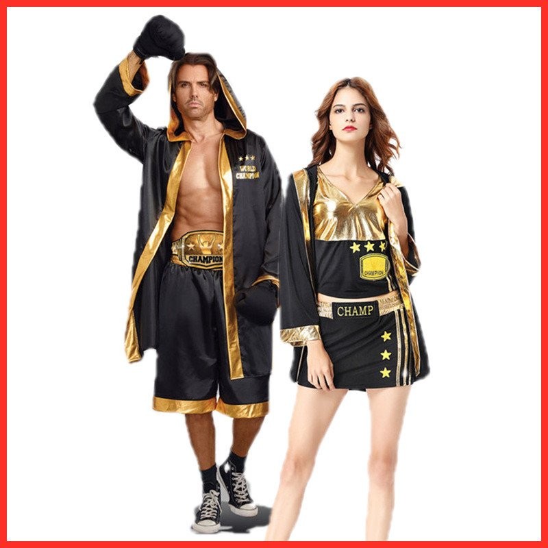 European American Halloween Couple Boxer Boxer Suit cosplay Game Stage ...