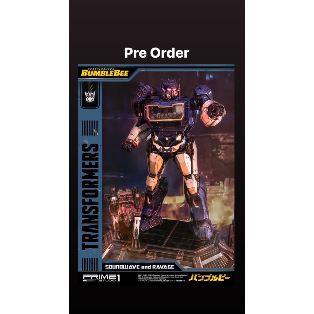 Dp PO Statue PRIME1 Studio Soundwave & Ravage Transformers Bumblebee ...