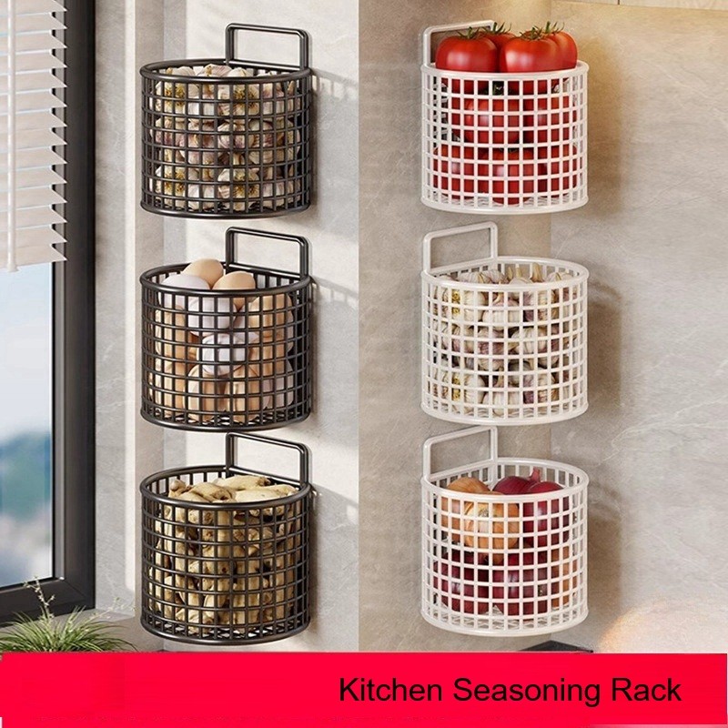 Punch Free Wall Mounted kitchen Multifunctional Storage Rack Ginger and ...