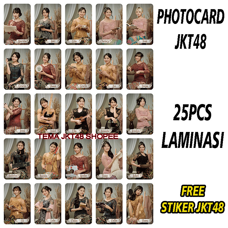 25pcs LAMINATED PHOTOCARD JKT48 FOTO CARD ADEL JPOP ROUNDED CARDS PHOTOCARD JKT48 ALYA AMANDA ...