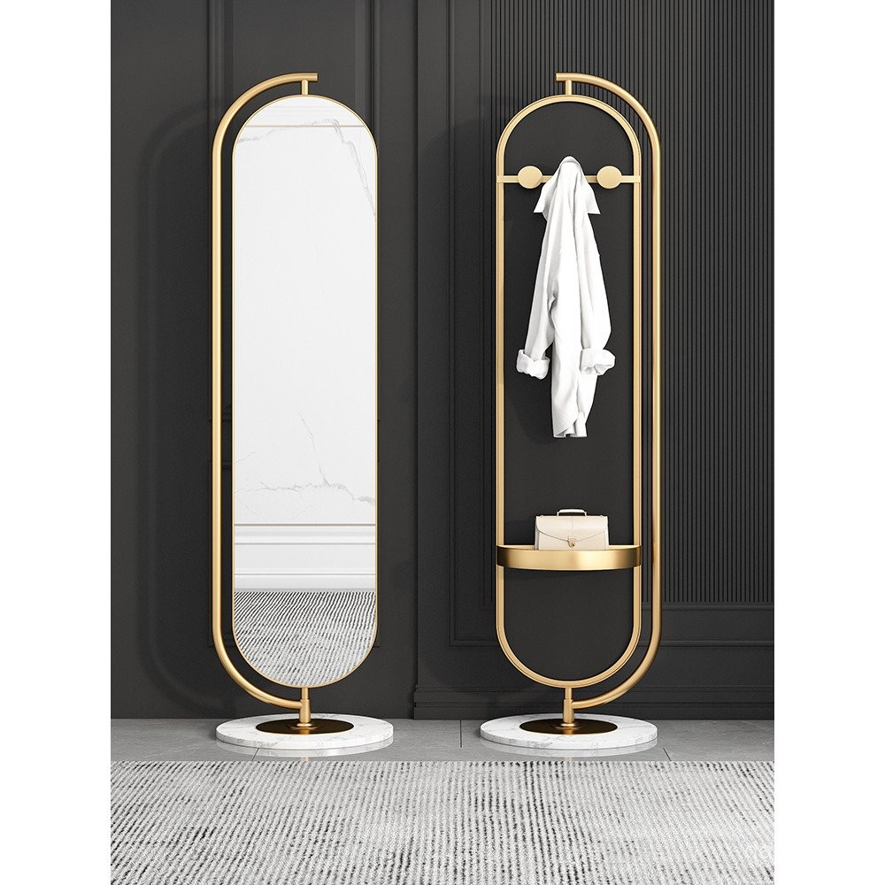 Light Luxury Dressing Mirror Floor-length Bedroom Household Mirror Full ...