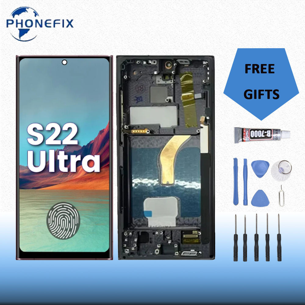 OLED For Samsung Galaxy S22 Ultra 5G S908B/S908B/DS AMOLED Display ...