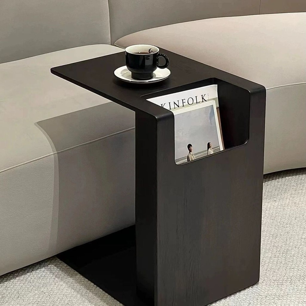 Solid Wood Side Table Minimalist Storage Small Coffee Table Sofa Side ...