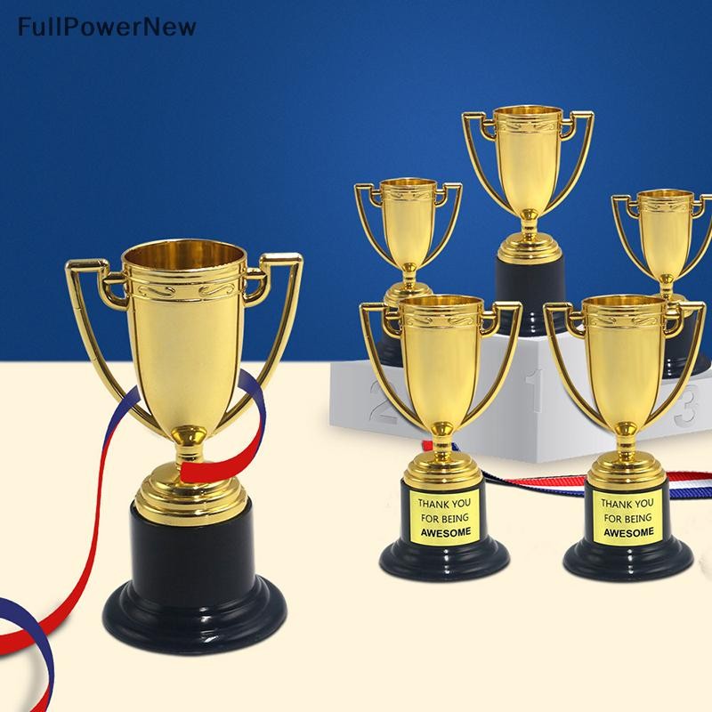 Full 5Pcs Plastic Golden Mini Award Trophy Toys Prizes For Kids ...