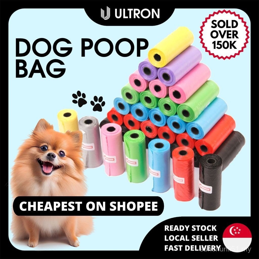 SG | DOG POOP BAG/ PLASTIC BAG/POO BAG/PET WASTE BAGS/PUPPY TRASH LEAK ...