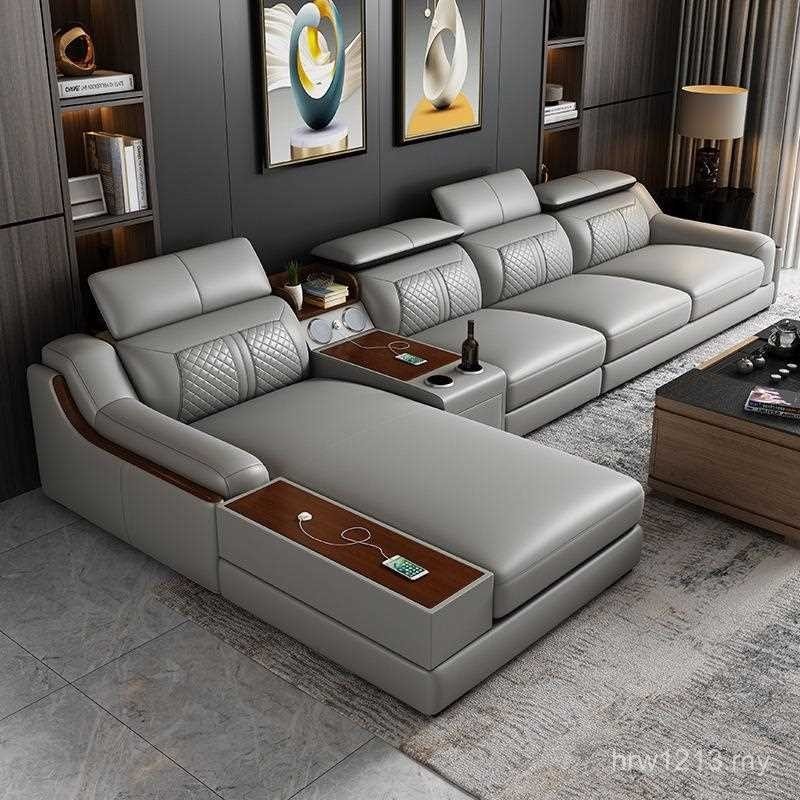 New Direct Sales Laipin Factory Leather Sofa Combination Simple Modern ...
