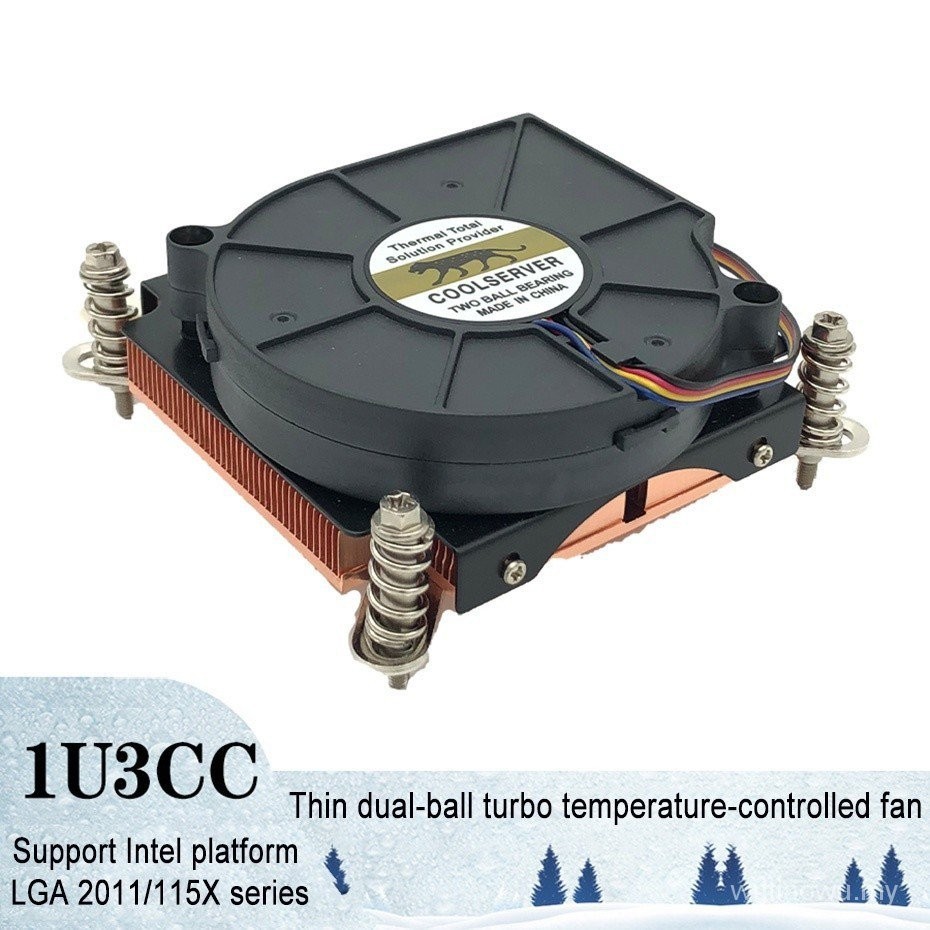 【In stock】COOLSERVER 1U3CC Server CPU Cooler Fan Copper Heatsink ...