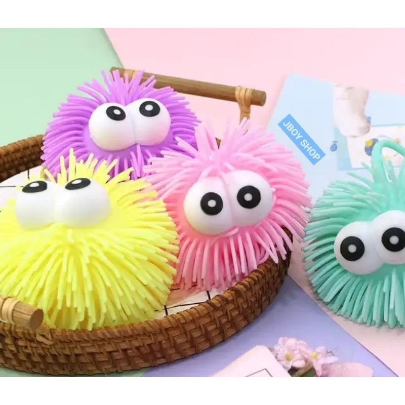 MATA Cute LED EYE Jellyfish YOYO TOY / PUFFY BALL YOYO RUBBER LIGHTS ...