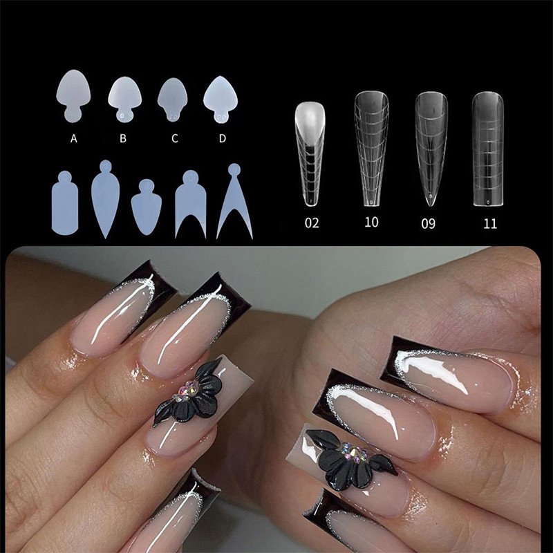 Nail Extension Nail Plate Model Crystal Nail Film Set for Quick ...