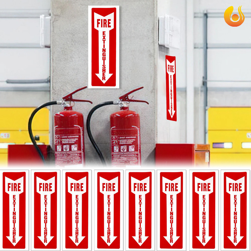 Self Adhesive Waterproof Fire Extinguisher Signage/2Pcs 30.5*10.5cm ...